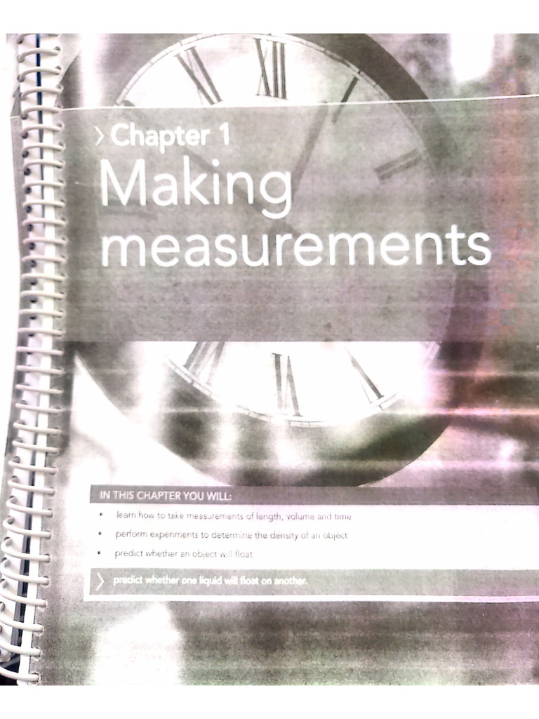 Chapter 1 Making Measurements | PDF