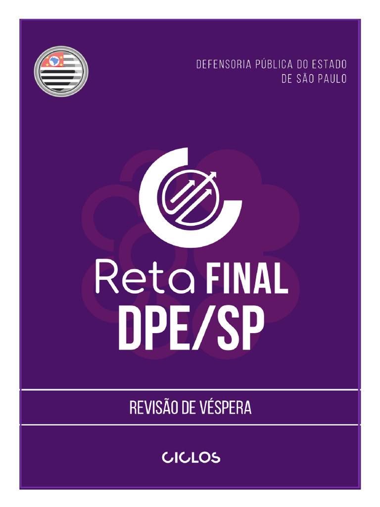 Revisão Véspera DPE/SP: Ciclos Método | PDF | Crimes | Crime e Violência