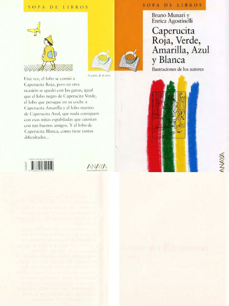 Caperucita Roja, Verde, Amarilla, Azul y Blanca de Bruno Munari Sopa de ...