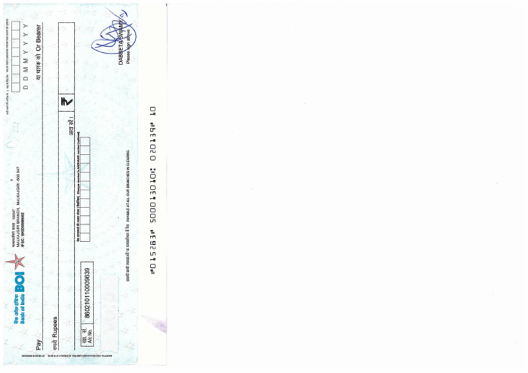 Swamy Cheque Leaf | PDF