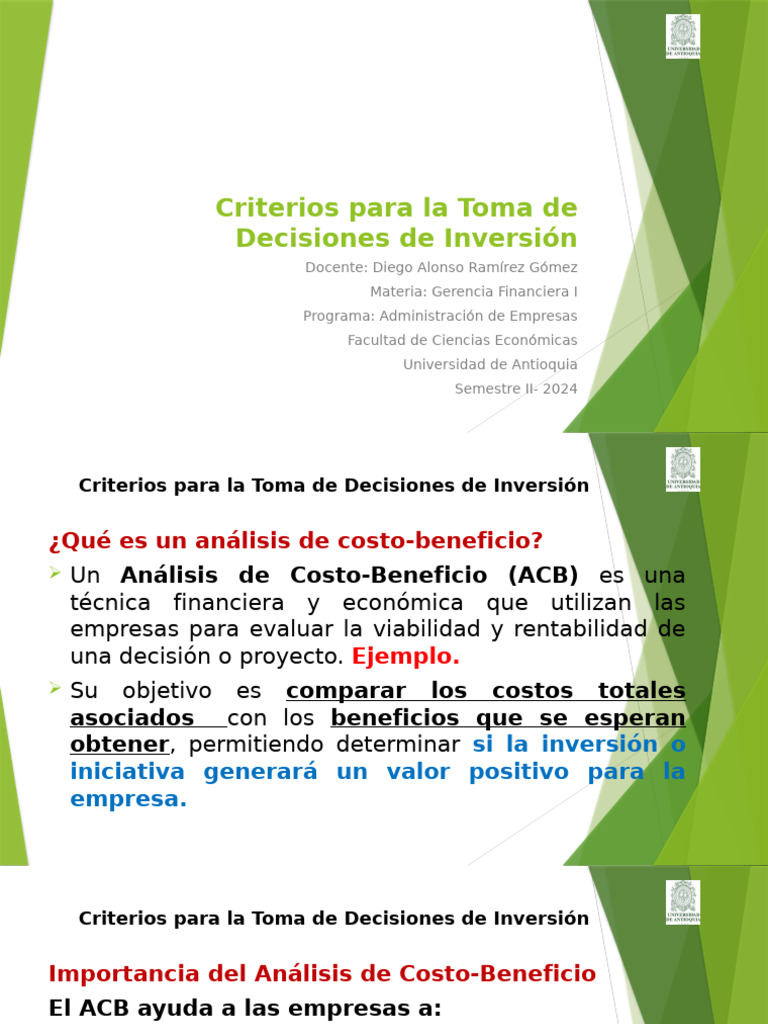 2025 - 2 Relación Costo - Beneficios | PDF | Análisis coste-beneficio ...