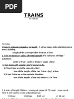 Train Length and Speed Calculations | PDF | Speed | Rail Transport