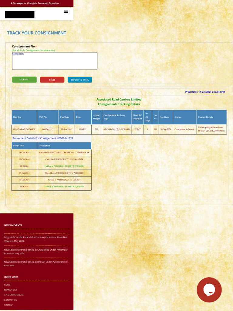 Consignments Tracking | PDF