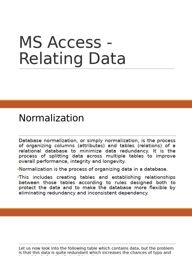 MS Access: Understanding Table Relationships | PDF | Microsoft Access ...