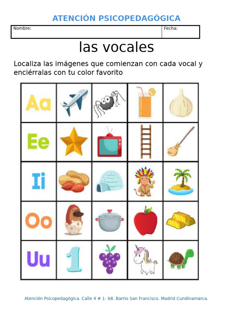 Guia de vocales y silaba m -s | PDF