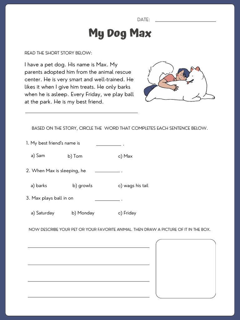 English Reading Comprehension Activity Worksheet - 20241206 - 071850 ...