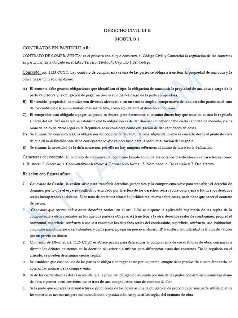 Resumen DC Iiib M1 | PDF | Precios | Ley común