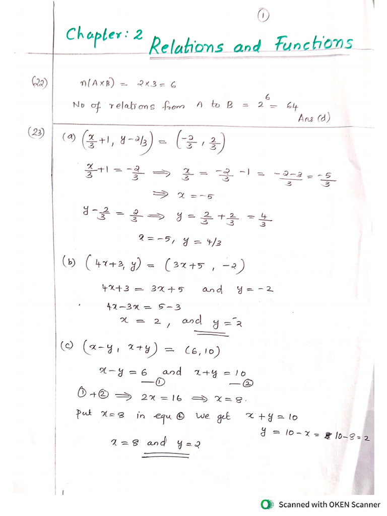 Relations and Functions | PDF