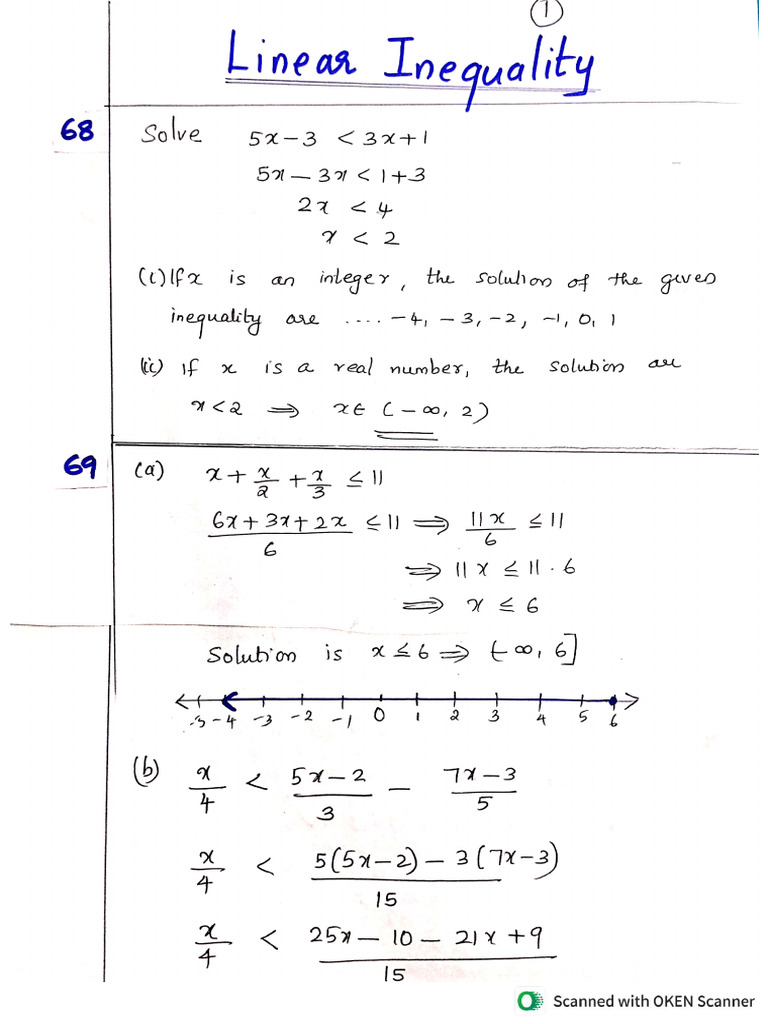 Linear inequality(3marks) | PDF