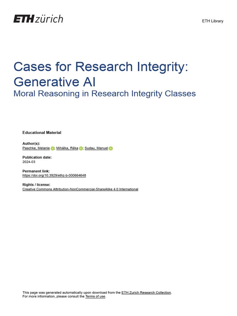 Cases Research Integrity AI 2024 PSC | PDF | Artificial Intelligence ...