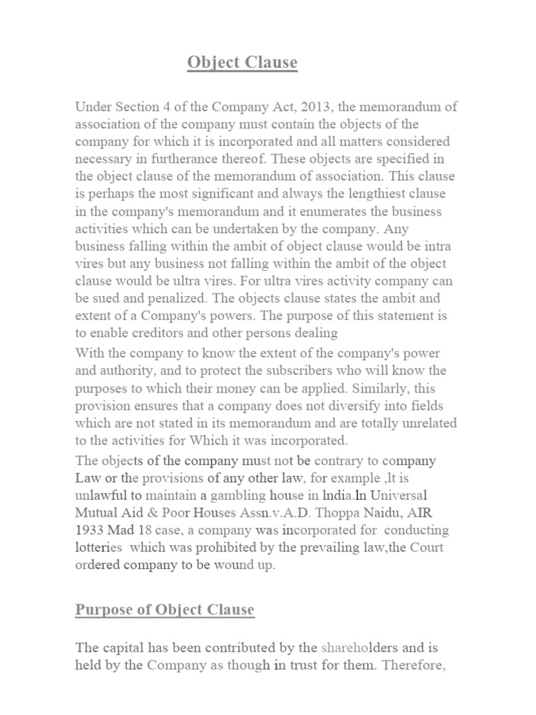 Understanding Object Clause in MOA | PDF | Private Law | Justice