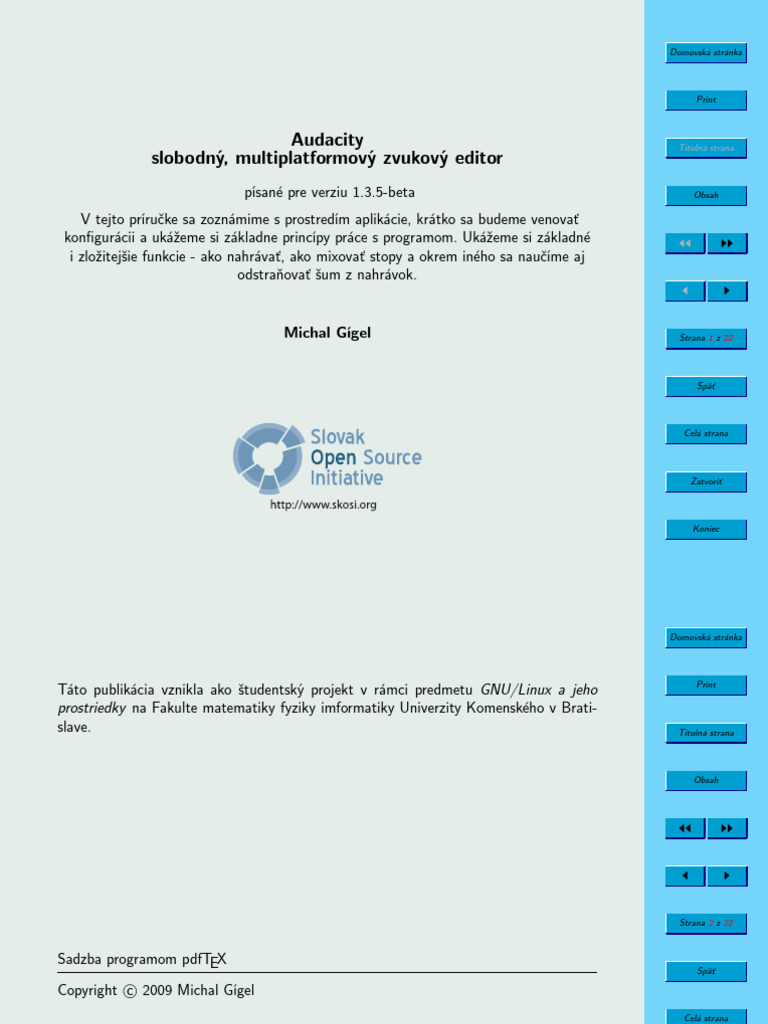 16 Audacity Manuál | PDF