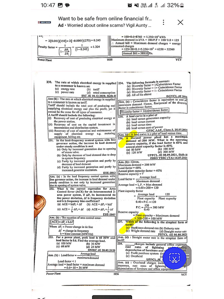 Power System Test 1 | PDF