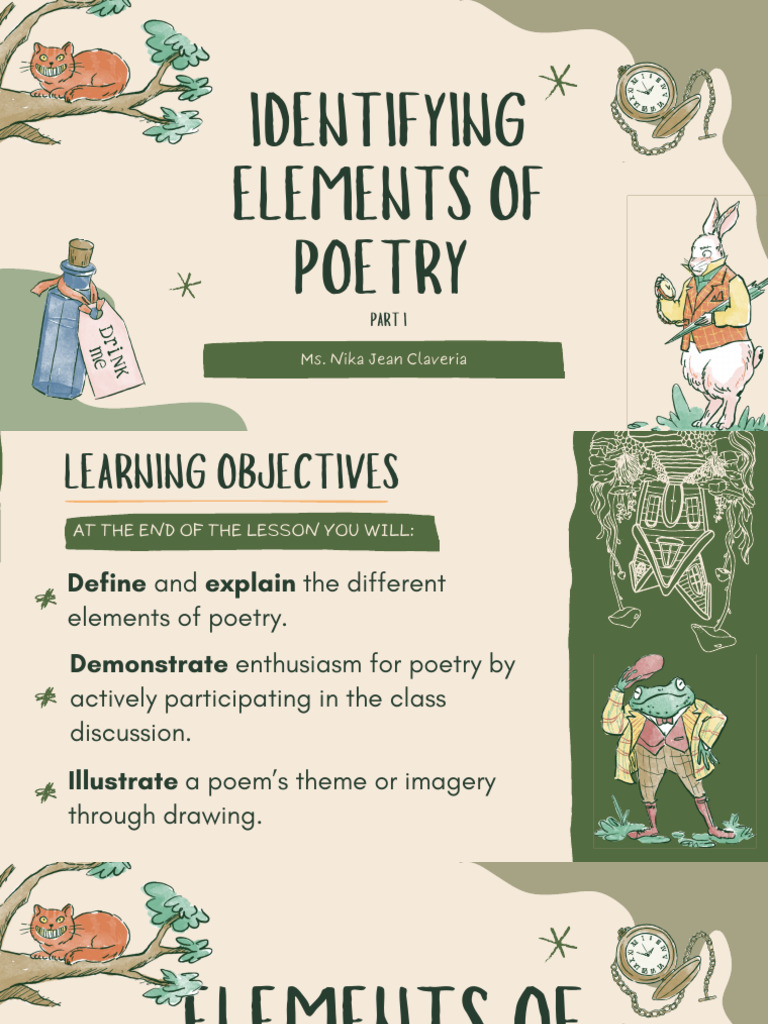 Elements of Poetry Explained | PDF | Poetry