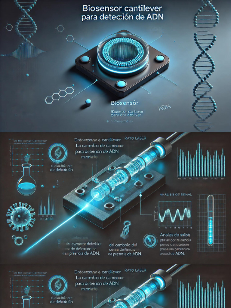 Biosensor Cantilever ADN Three Slides | PDF