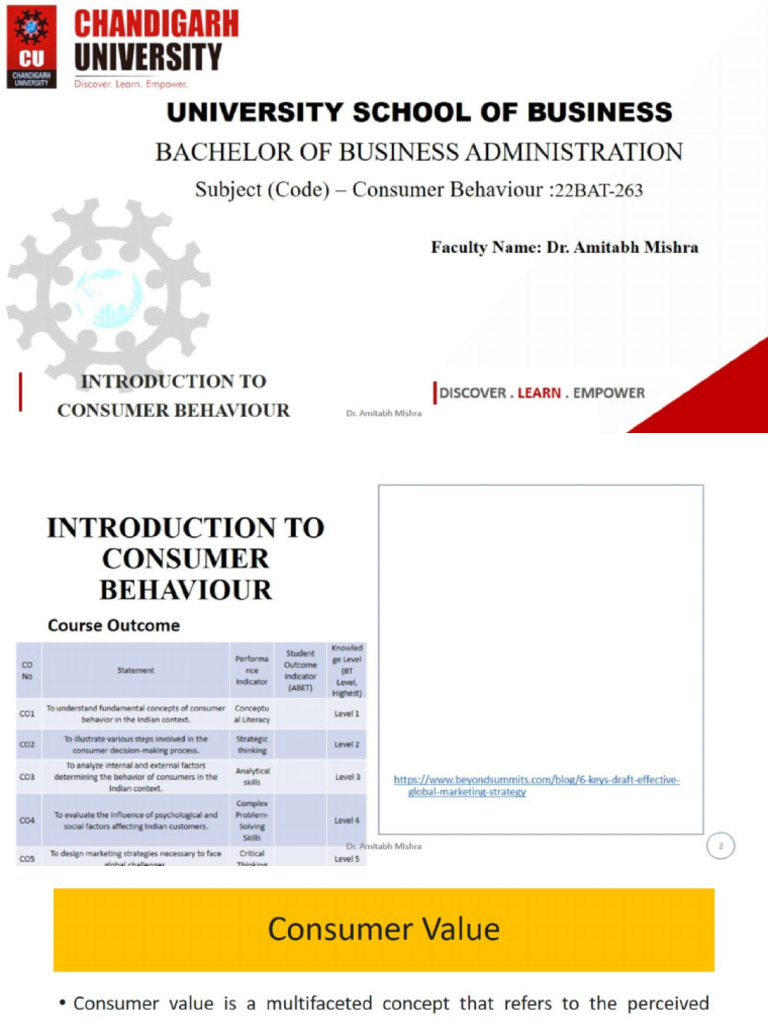 Understanding Consumer Value Basics | PDF