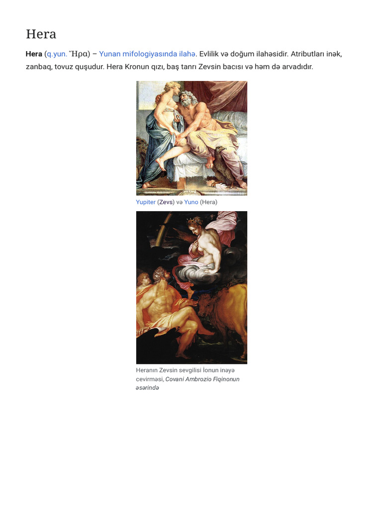 Hera — Vikipediya | PDF