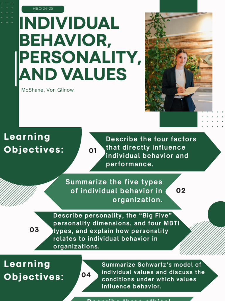 INDIVIDUAL BEHAVIOR, PERSONALITY, AND VALUES (Part 1) | PDF ...