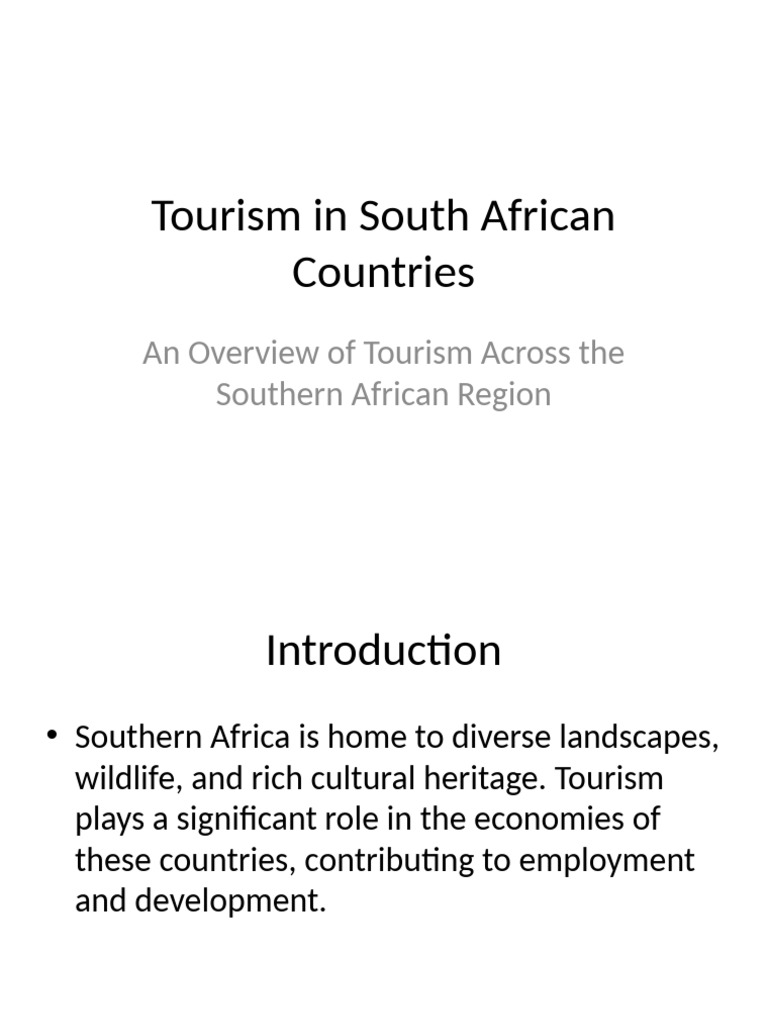 5-Dars Janubiy Afrika Davlatlari Turizmi | PDF | Southern Africa | Mozambique