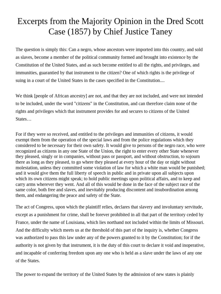 Primary Source Excerpts - 14th Amendment (Citizenship) | PDF ...