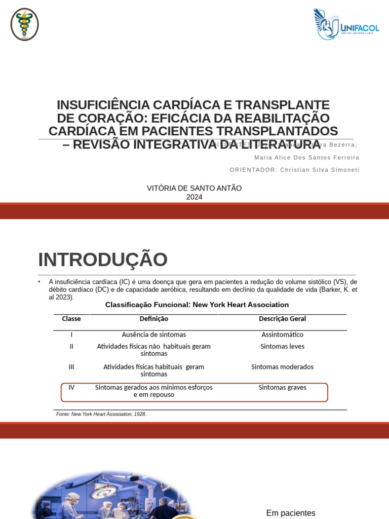 SLIDE TCC | PDF | Coração | Medicina Clínica