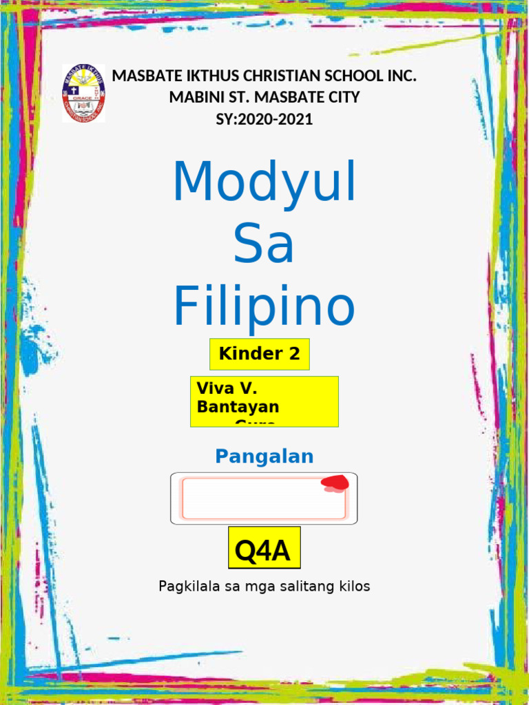 Module in Filipino (4th Quarter) K2 2020 | PDF