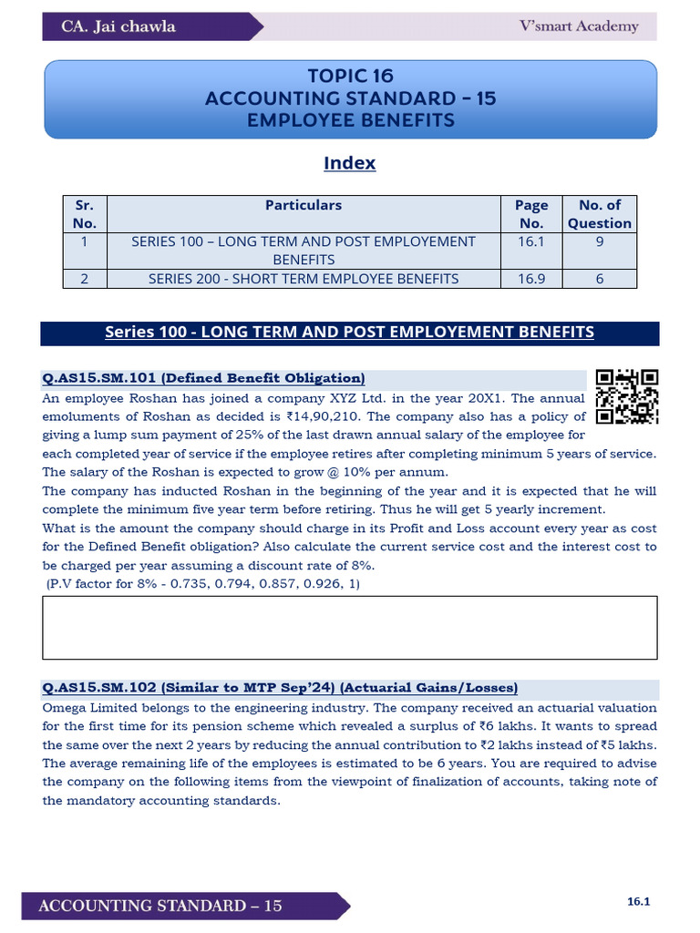 As 15 - Employee Benefits | PDF | Cost Of Living | Defined Benefit ...