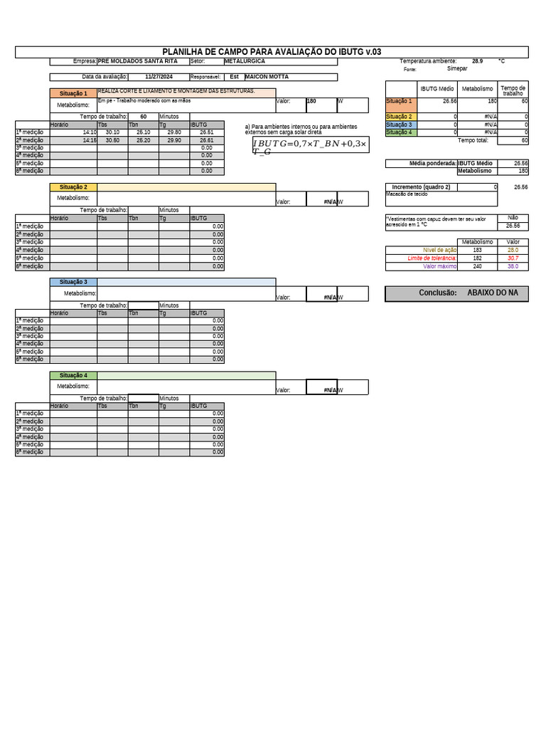 Avaliação de IBUTG v.03 | PDF