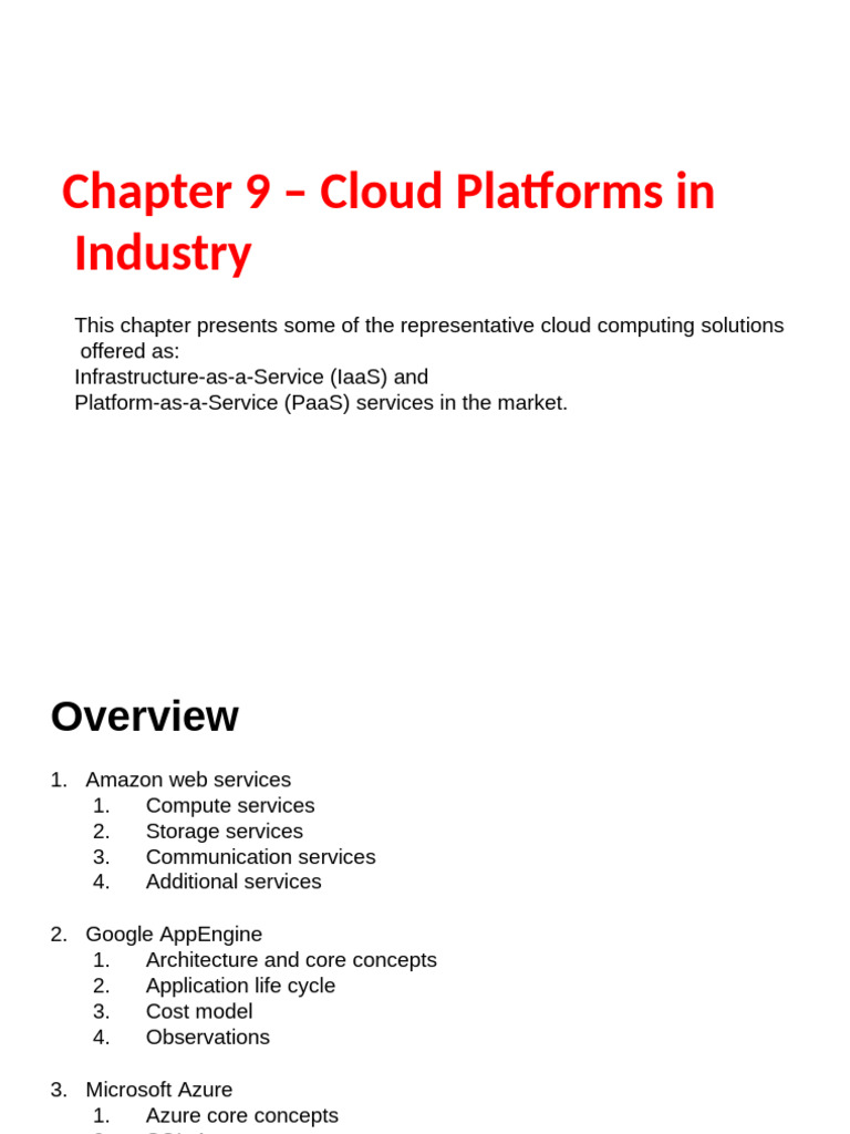 module5-cloudcomputing-180131071203 | PDF | Microsoft Azure | Cloud Computing