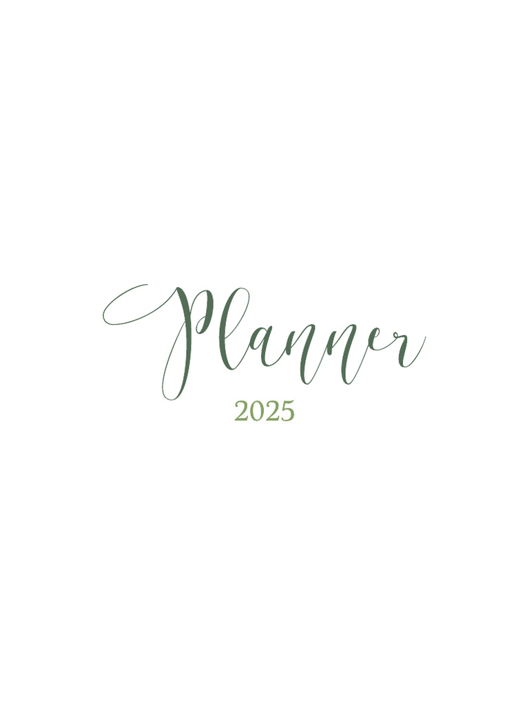 Small Printable Planner Cover Pages 3 2025 | PDF