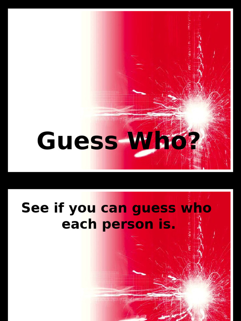 Guess Who Quiz | PDF
