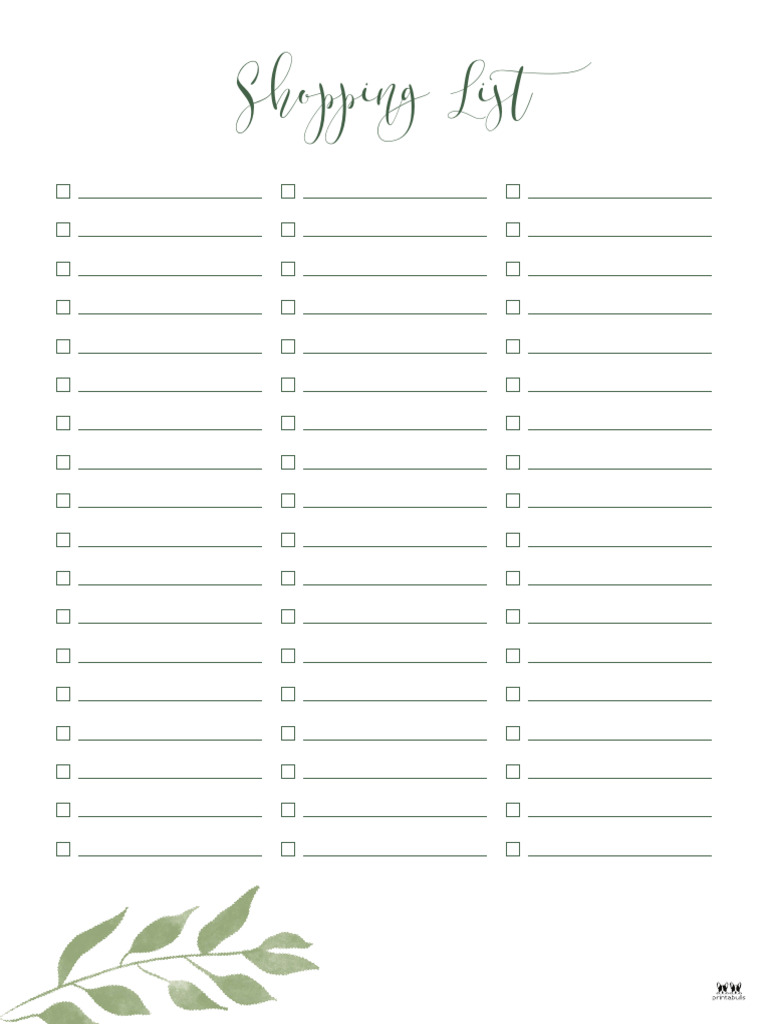 Printable Shopping List Planner Page 3 | PDF
