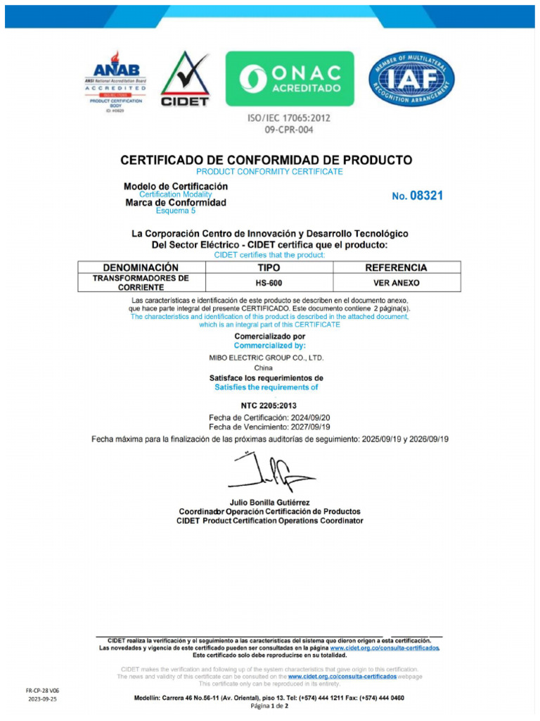 Transformador de Corriente Blox | PDF