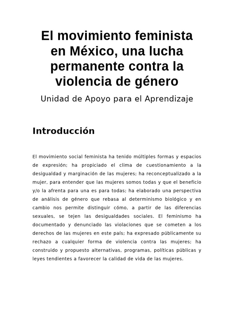 El Movimiento Feminista en México, Una Lucha Permanente Contra La ...