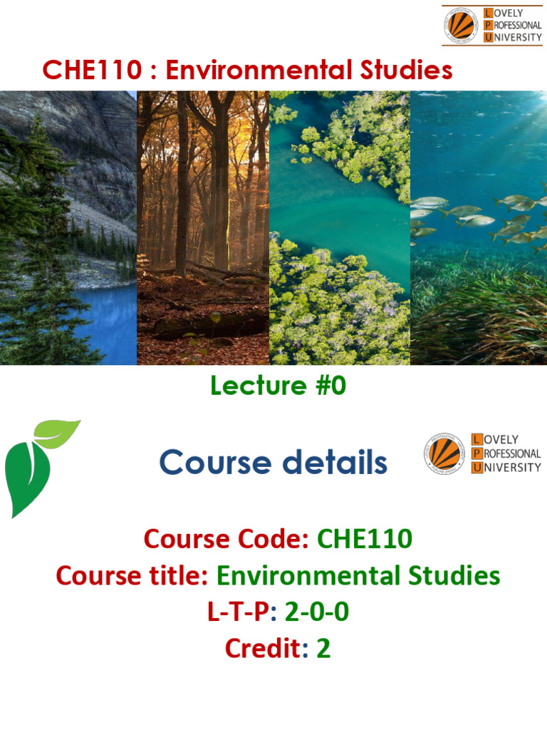 Environmental Studies Course Overview | PDF | Engineering ...