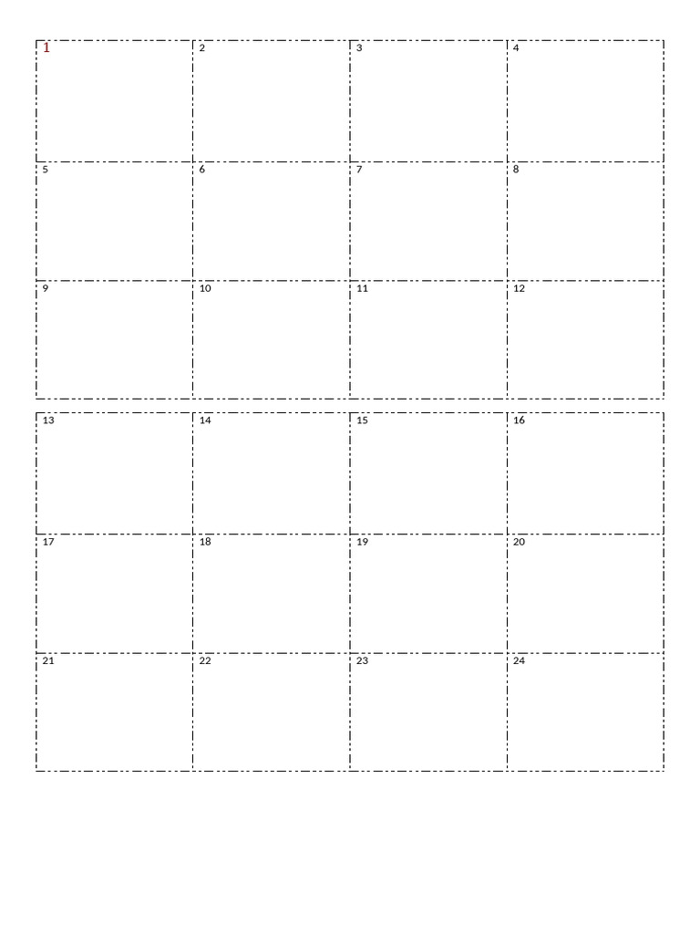 Bingo 24 Squares 36 Words 16 Cards Template | PDF