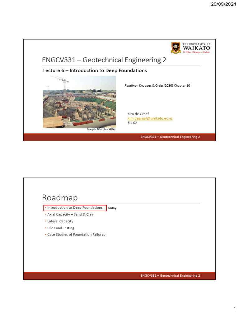 Lecture 6 - Introduction To Deep Foundations | PDF | Deep Foundation | Mechanical Engineering