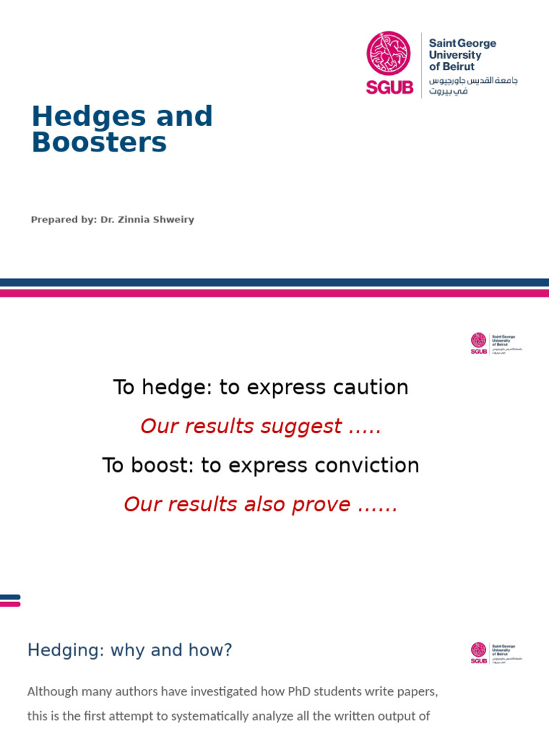 Hedges and Boosters | PDF