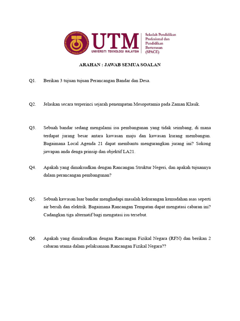 Tutorial 1 - Soalan | PDF