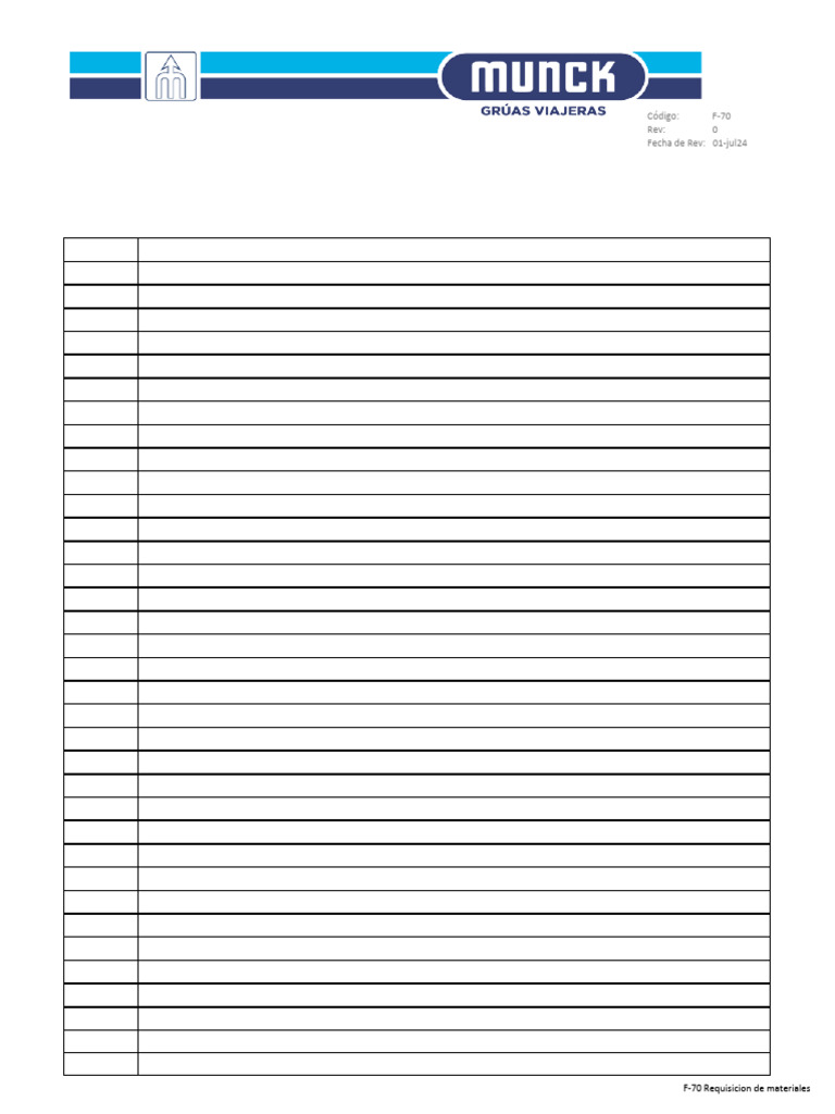 F-70 Requisicion de Materiales - 250213 - 110244 | PDF