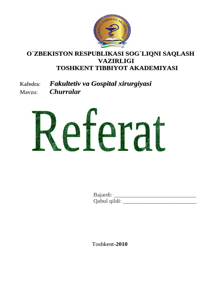 Referat (Emblem Tashmi) | PDF
