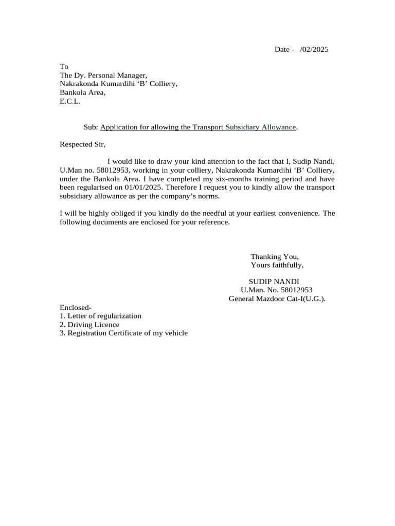 Transport Allowance | PDF