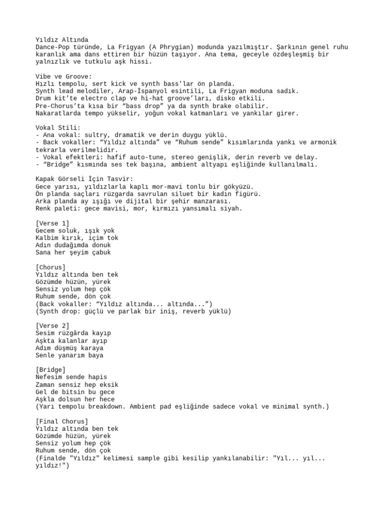 Yildiz Altinda Suno | PDF