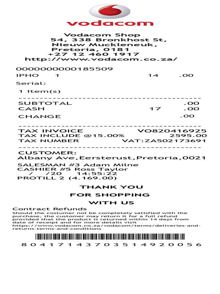 Fayaad Kumandan Iphone 13 Invoice PDF | PDF