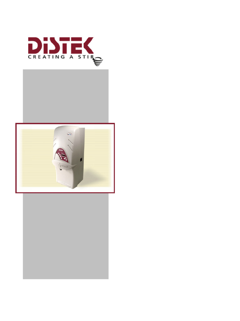 Distek ezfill 4500 Operation Manual | PDF | Humidity | Electrical Connector