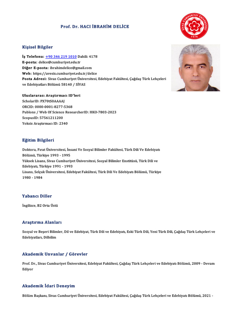 Haci İbrahi̇m Deli̇ce | PDF