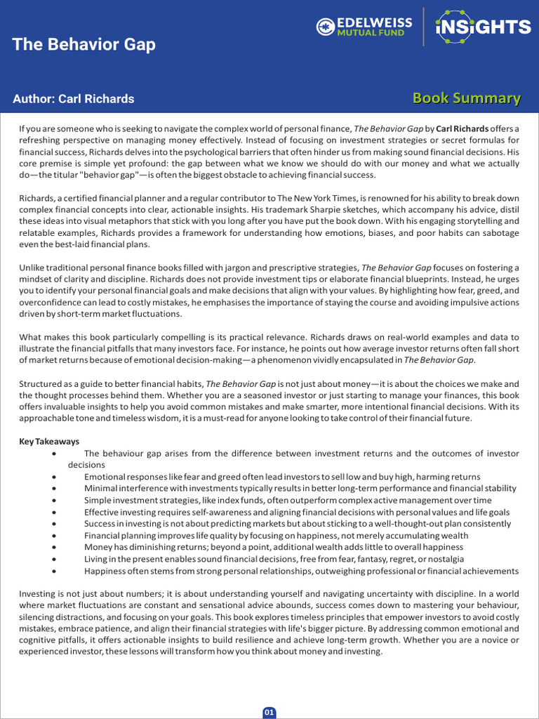The Behavior Gap 06032025 052657 PM | PDF | Disciplines | Investing