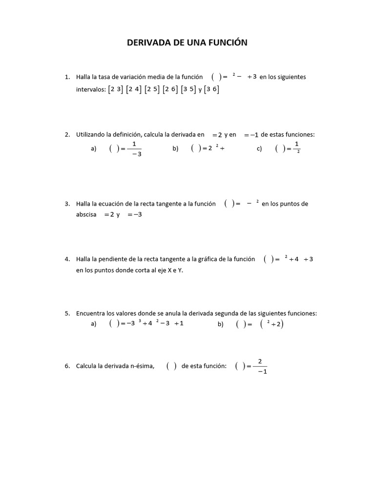01 Derivada de Una Función | PDF | Derivado | Línea (geometría)