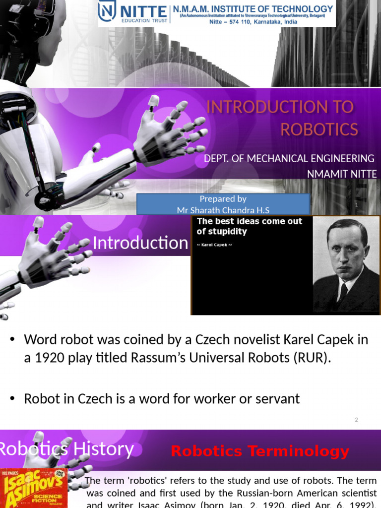 EME Robotics Slides | PDF | Actuator | Robot