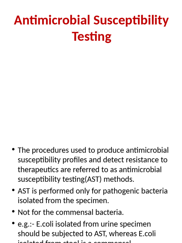 Antimicrobial Susceptibility Testing Methods | PDF | Microbiology | Biology